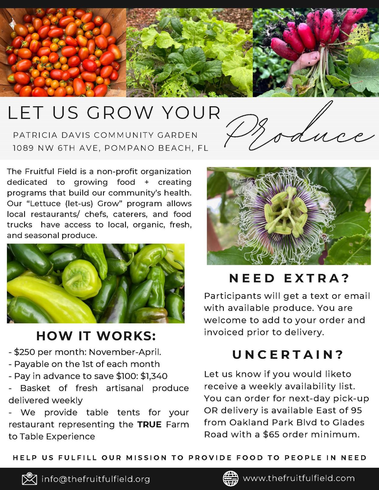 Upcoming Activities! - The Fruitful Field